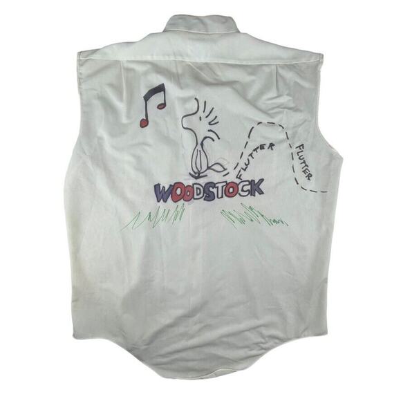 Peanuts | Shirts | Vintage 95s 60s Hand Drawn Woodstock Snoopy Work ...